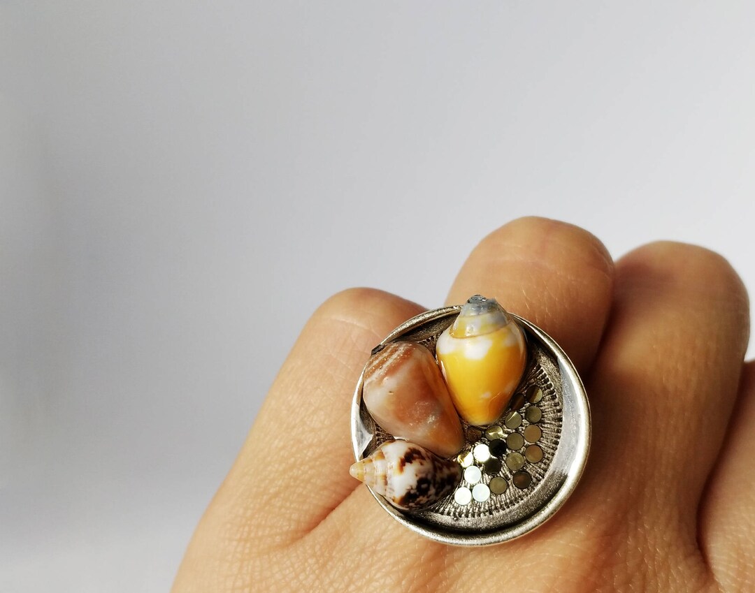 Seashell Ring, Greek Seashell Ring, Mermaid Ring, Real Seashell Ring ...