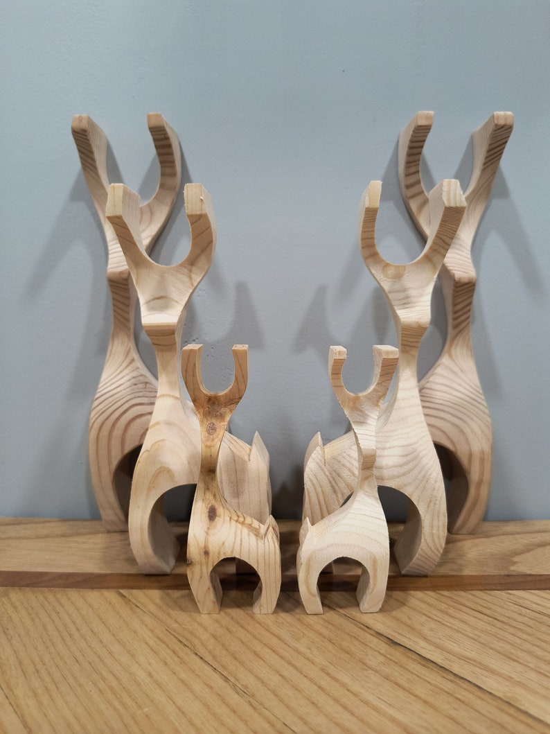 Wooden Rein Deer / Unfinished / Antlers - Etsy