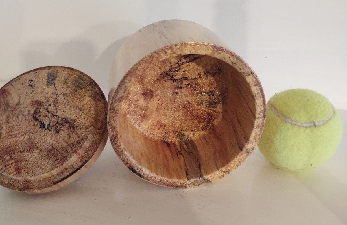 Lidded Box, Flame Box Elder Wood - Etsy