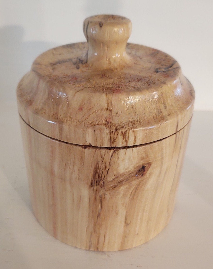 Lidded Box, Flame Box Elder Wood - Etsy