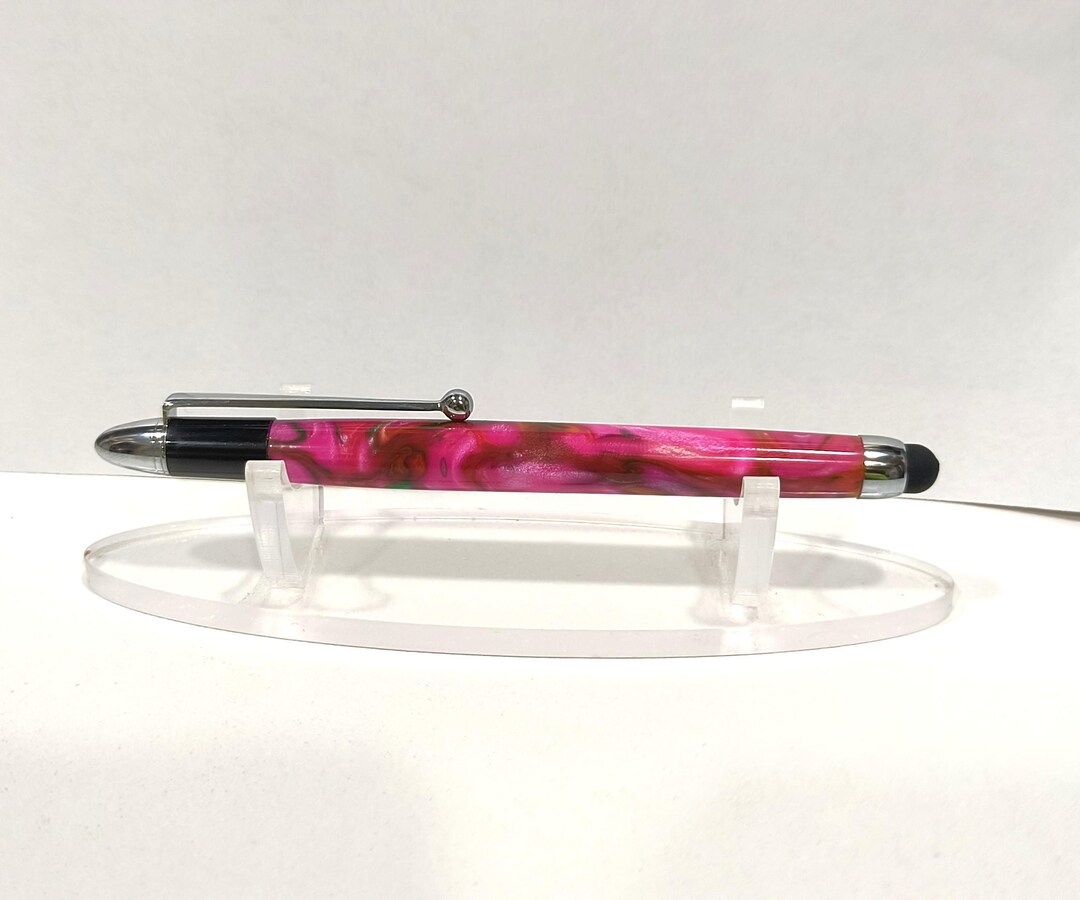 Stylus With Pocket Clip for Touch Screen Items Made From Pink Acrylic ...
