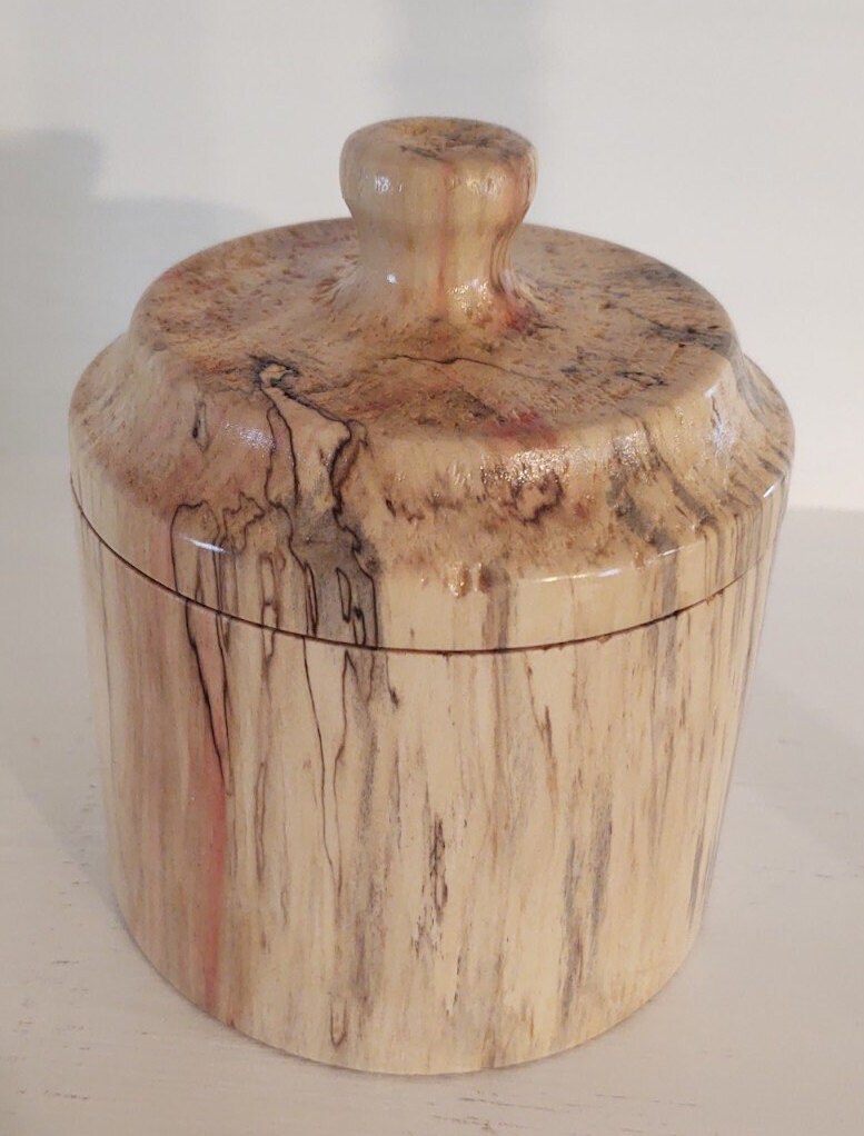 Lidded Box, Flame Box Elder Wood - Etsy