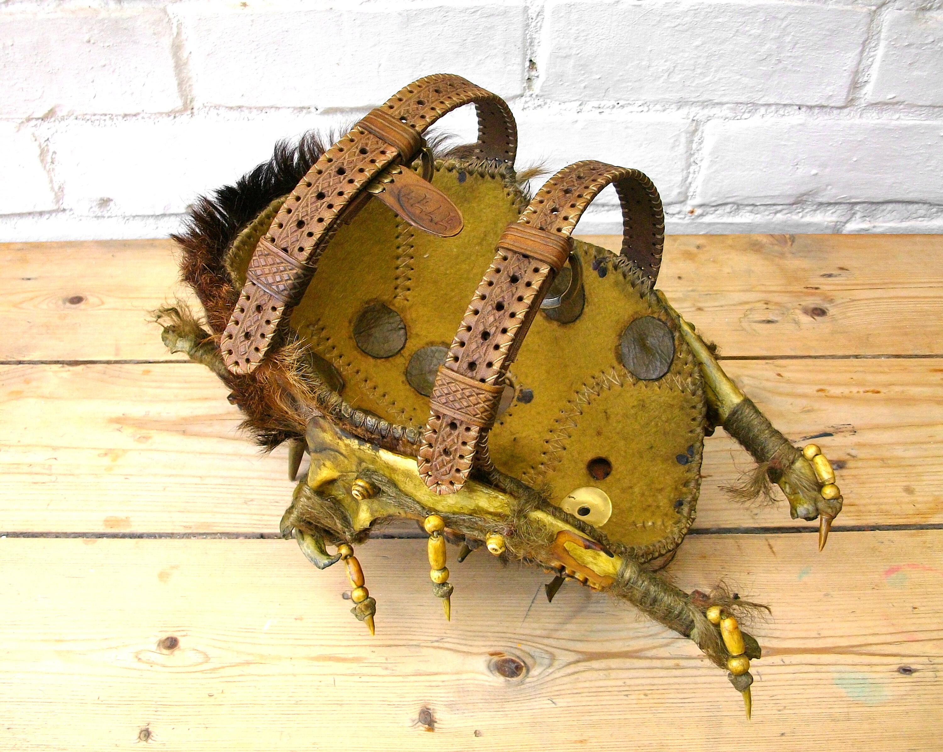 Handmade Leather Mask Tribal Mask Cannibal Demon Mask - Etsy