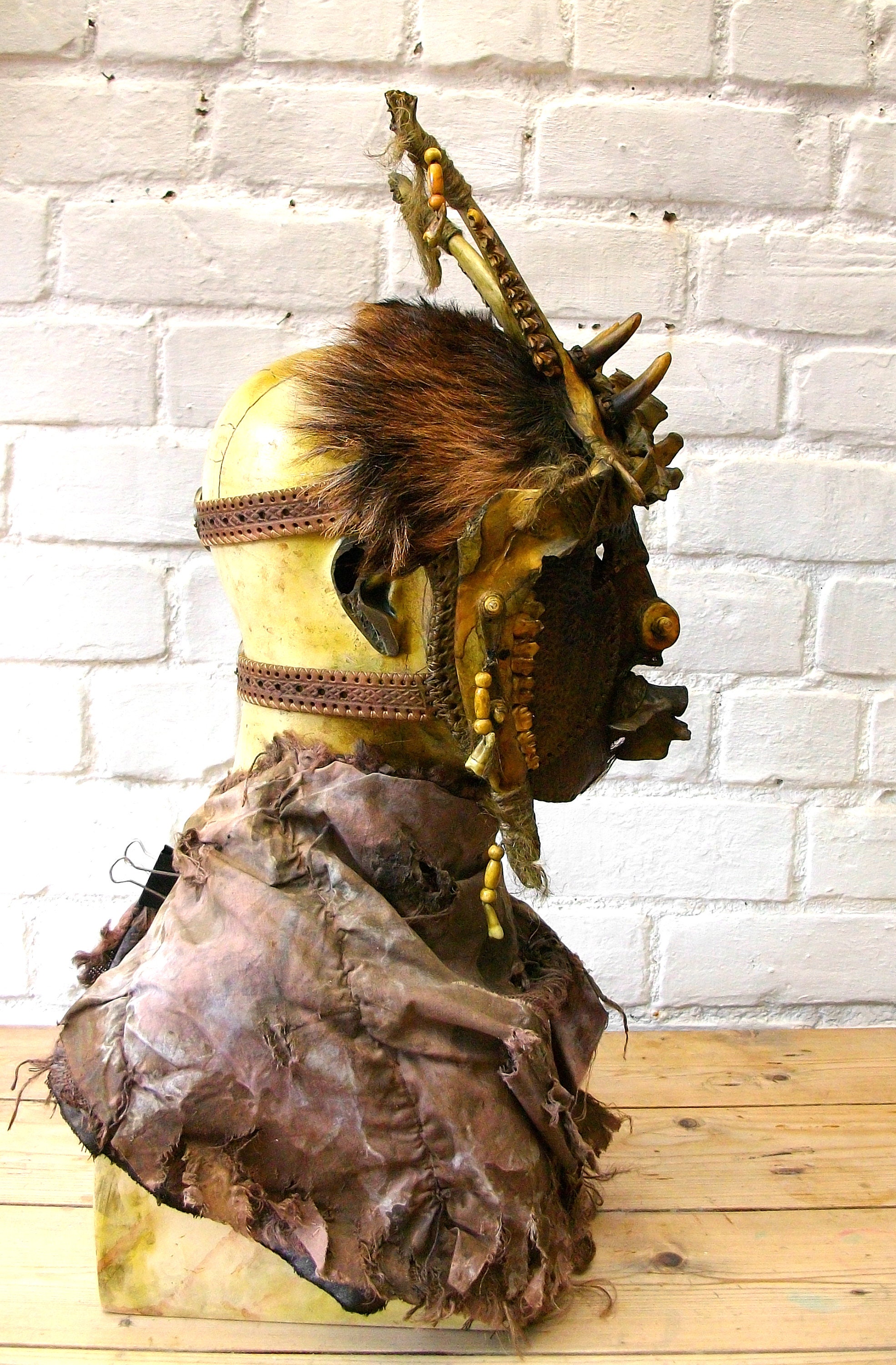 Handmade Leather Mask Tribal Mask Cannibal Demon Mask - Etsy