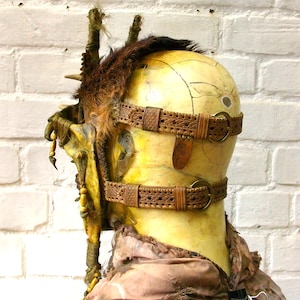 Handmade Leather Mask, Tribal Mask, Cannibal Demon Mask, okeus - Etsy