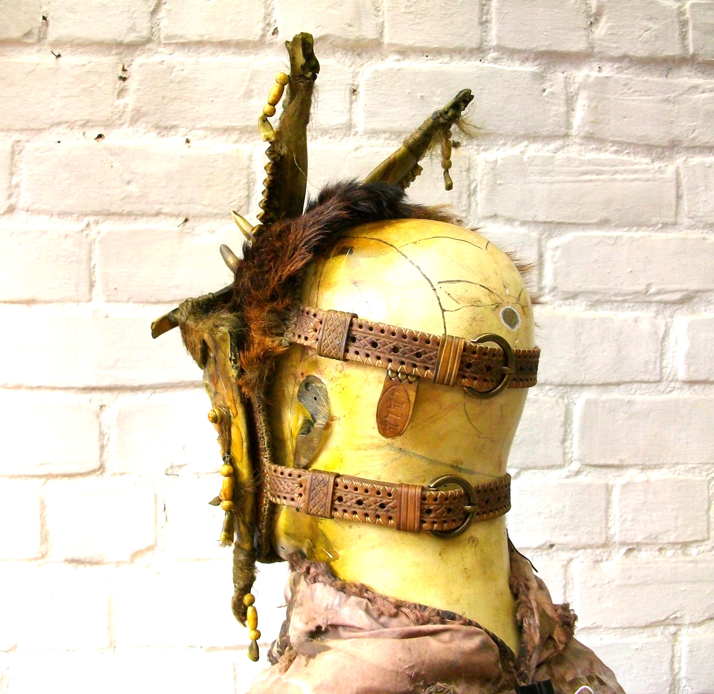 Handmade Leather Mask Tribal Mask Cannibal Demon Mask - Etsy