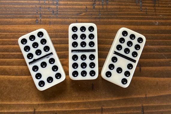 Double 9 Dominoes Ivory Domino Set Antique Domino Look | Etsy