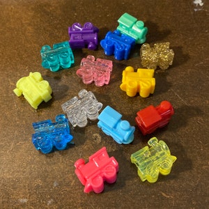 Domino Train Markers Mexican Train Set of 12 Assorted Colors - Etsy