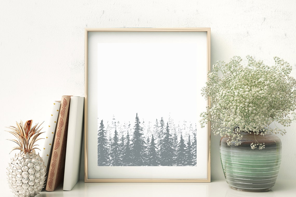 Printable Forest Art - Hand Drawn Forest Art - Printable Art ...