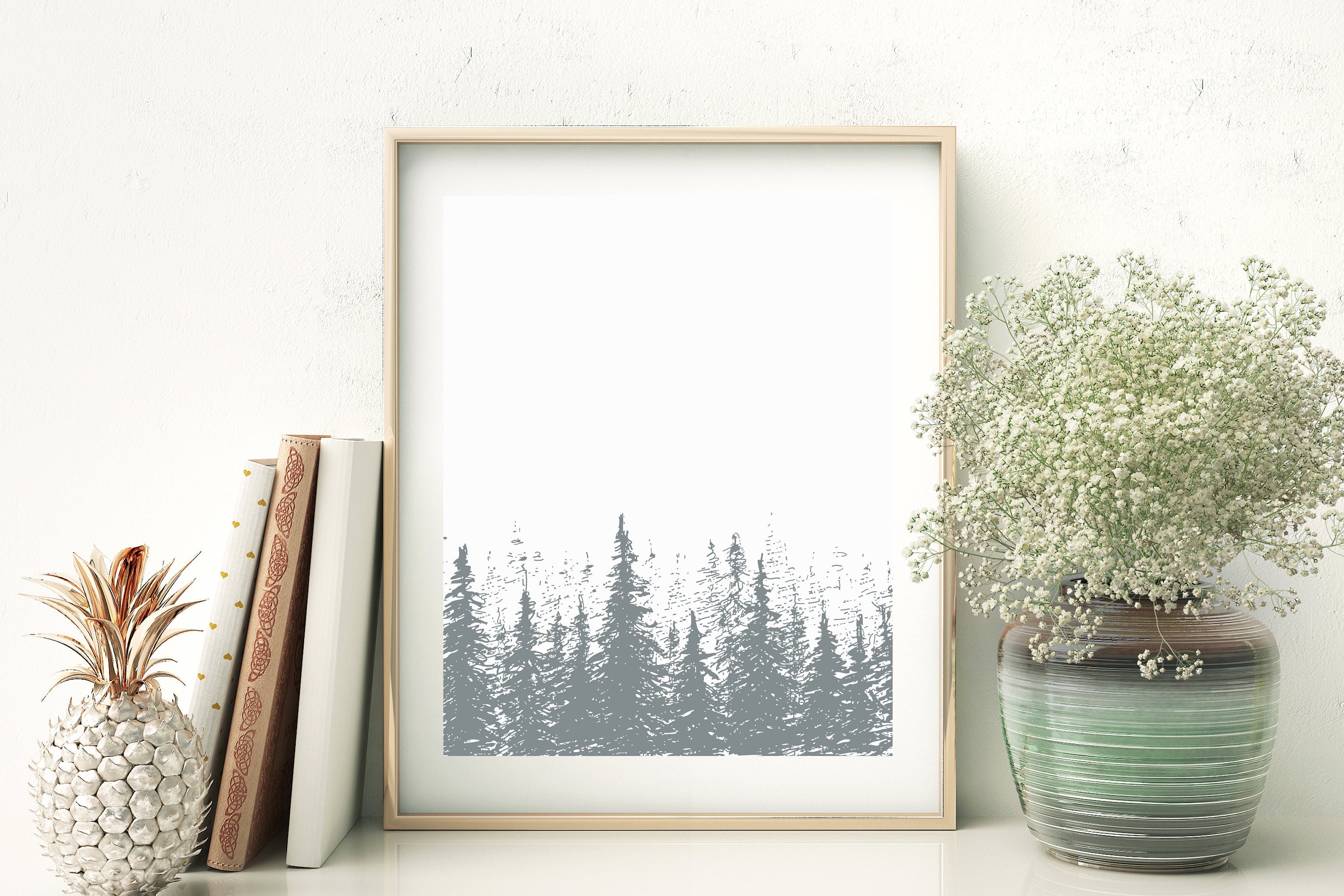 Printable Forest Art - Hand Drawn Forest Art - Printable Art ...