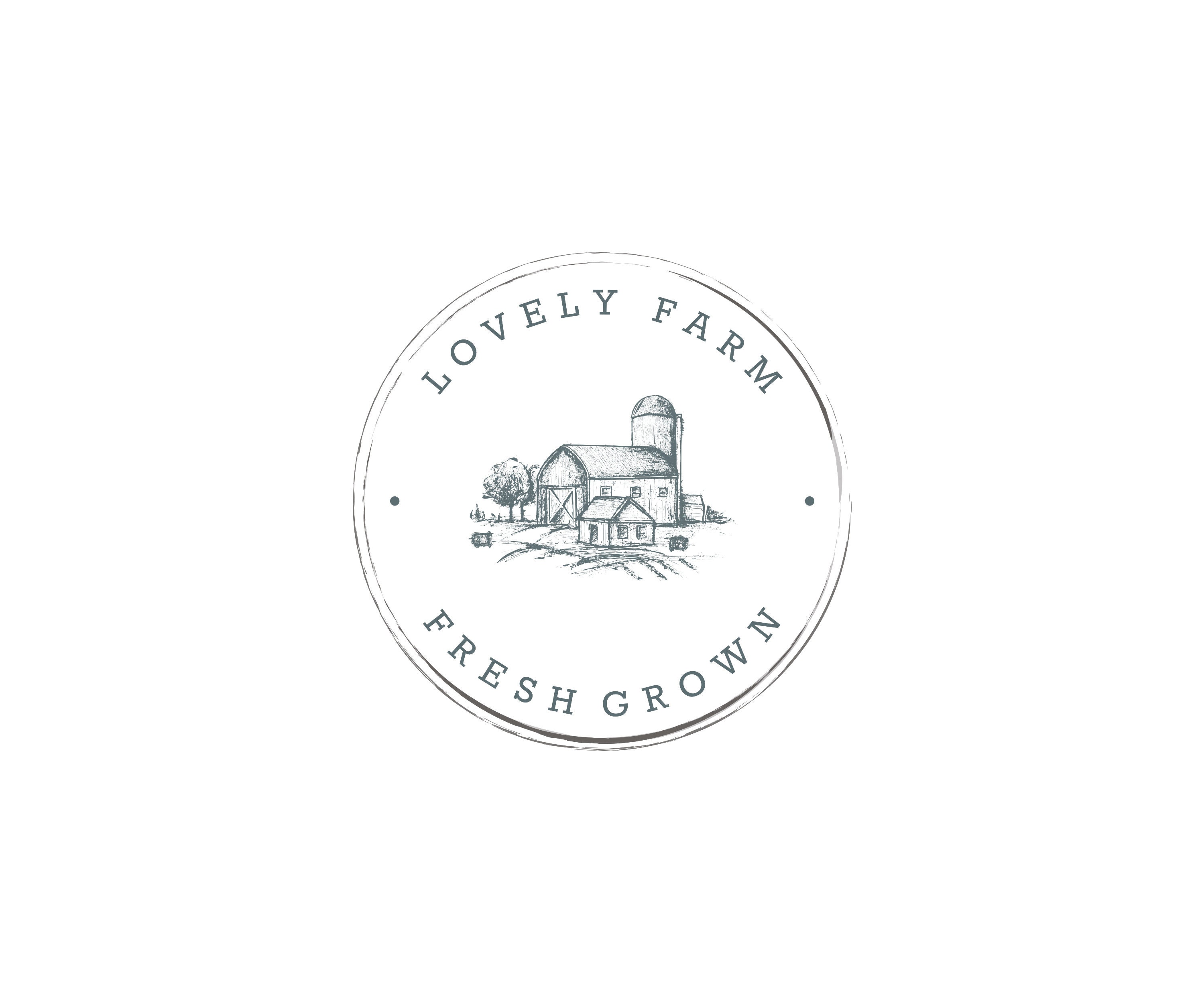 Rustic Hand Drawn Farm Logo Design - Hand Drawn Rustic Barn - Farm ...