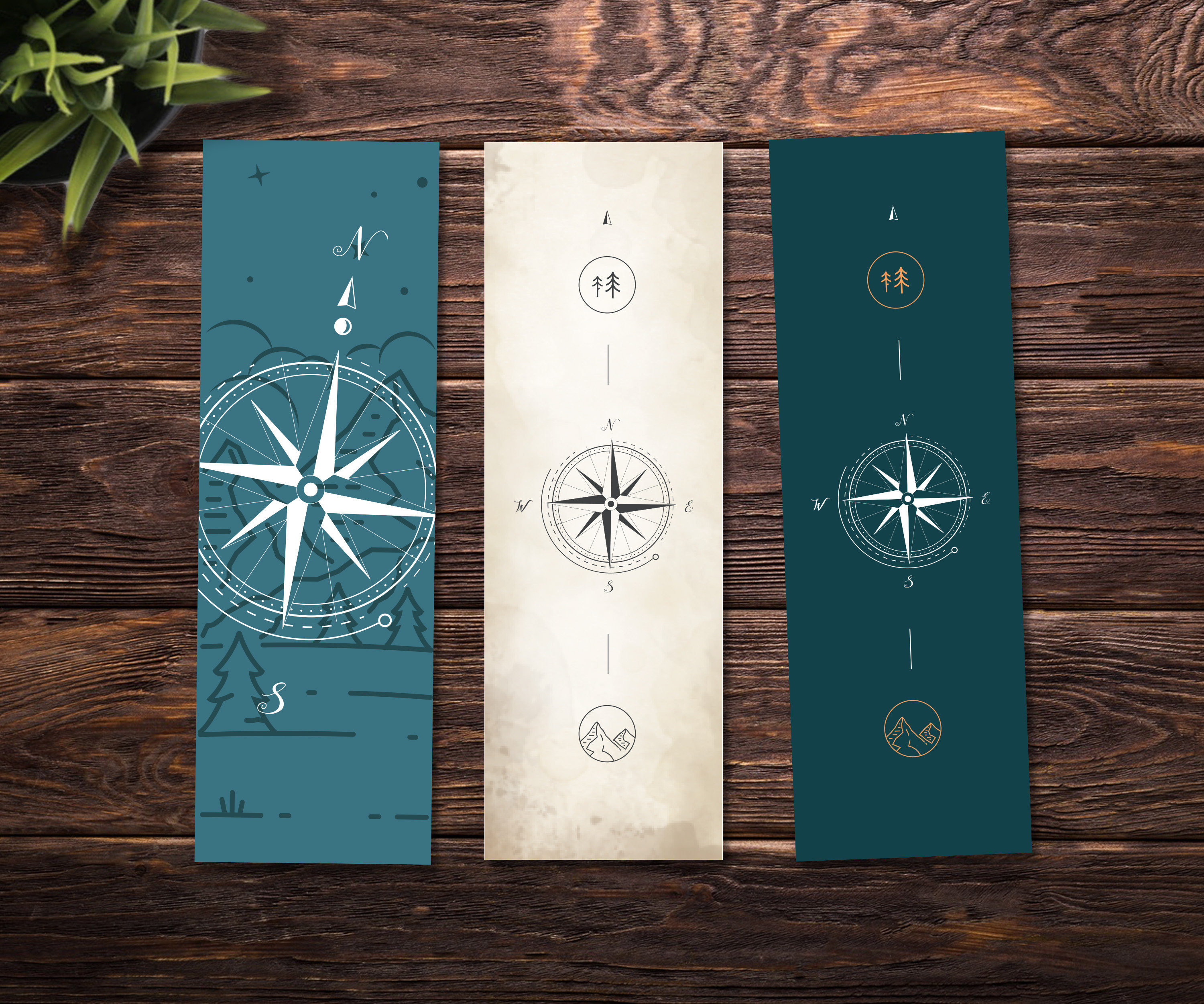 Printable Compass Bookmarks / Compass Bookmarks / Printable Bookmarks ...
