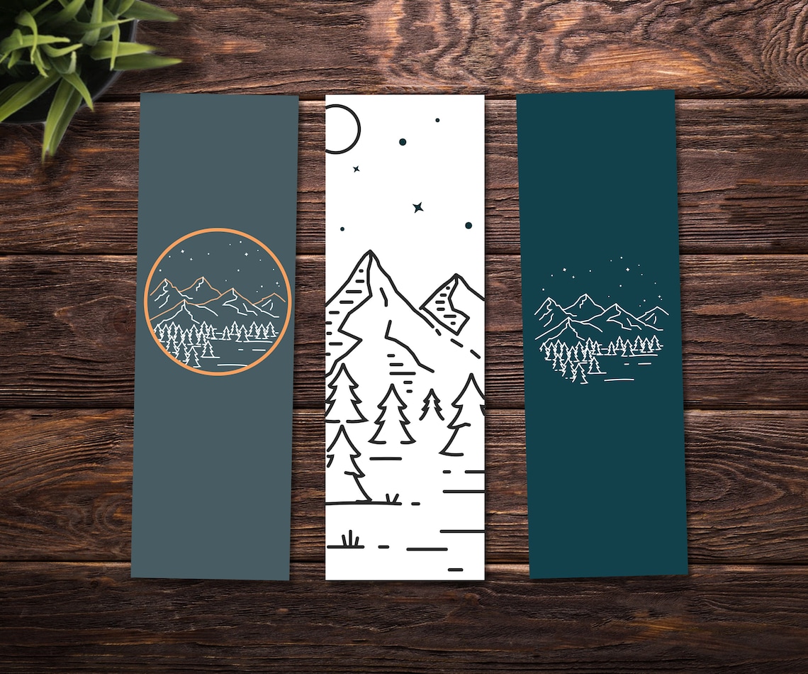 Printable Bookmarks With Nature Theme for Book Lovers INSTANT Download ...