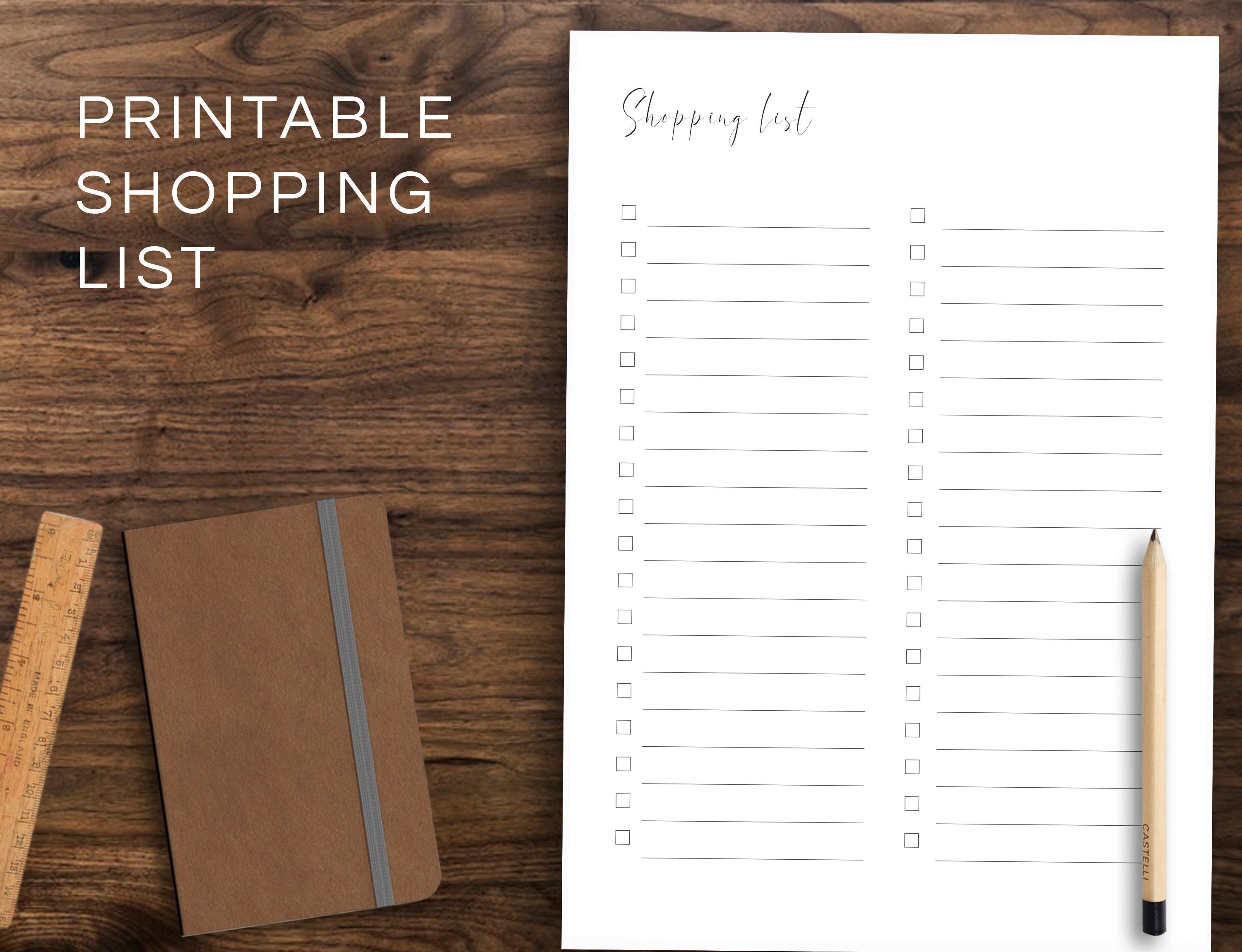 Printable Shopping List Elegant Shopping List Printable - Etsy