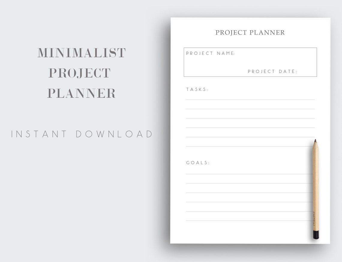 Printable Project Planner - Printable Project Planner Sheet - Planner ...