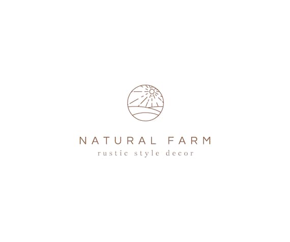 Minimalist farm logo Premade logo design Minimalist logo | Etsy