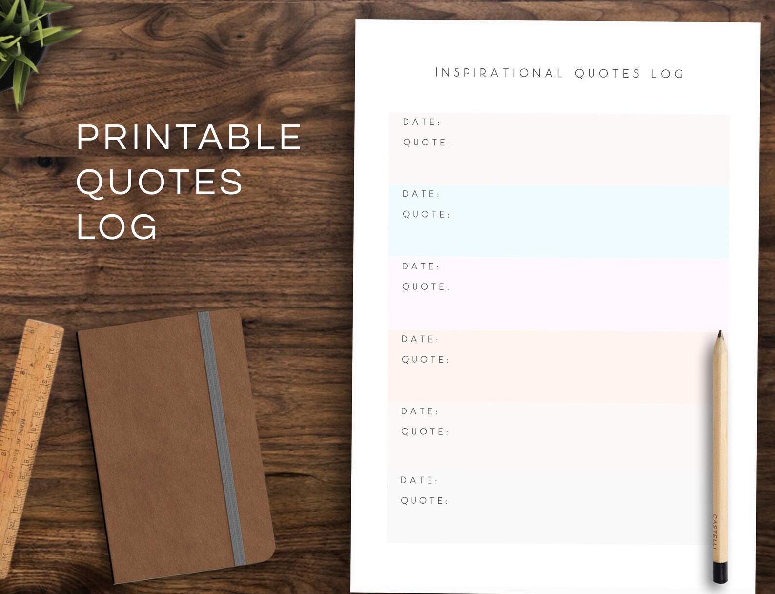 Printable Quotes Log Printable Planner Page Quotes Log - Etsy