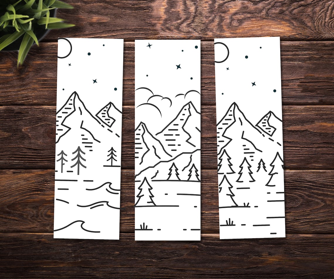 Printable Bookmarks / Printable Nature Art Bookmarks / Nature Bookmarks ...