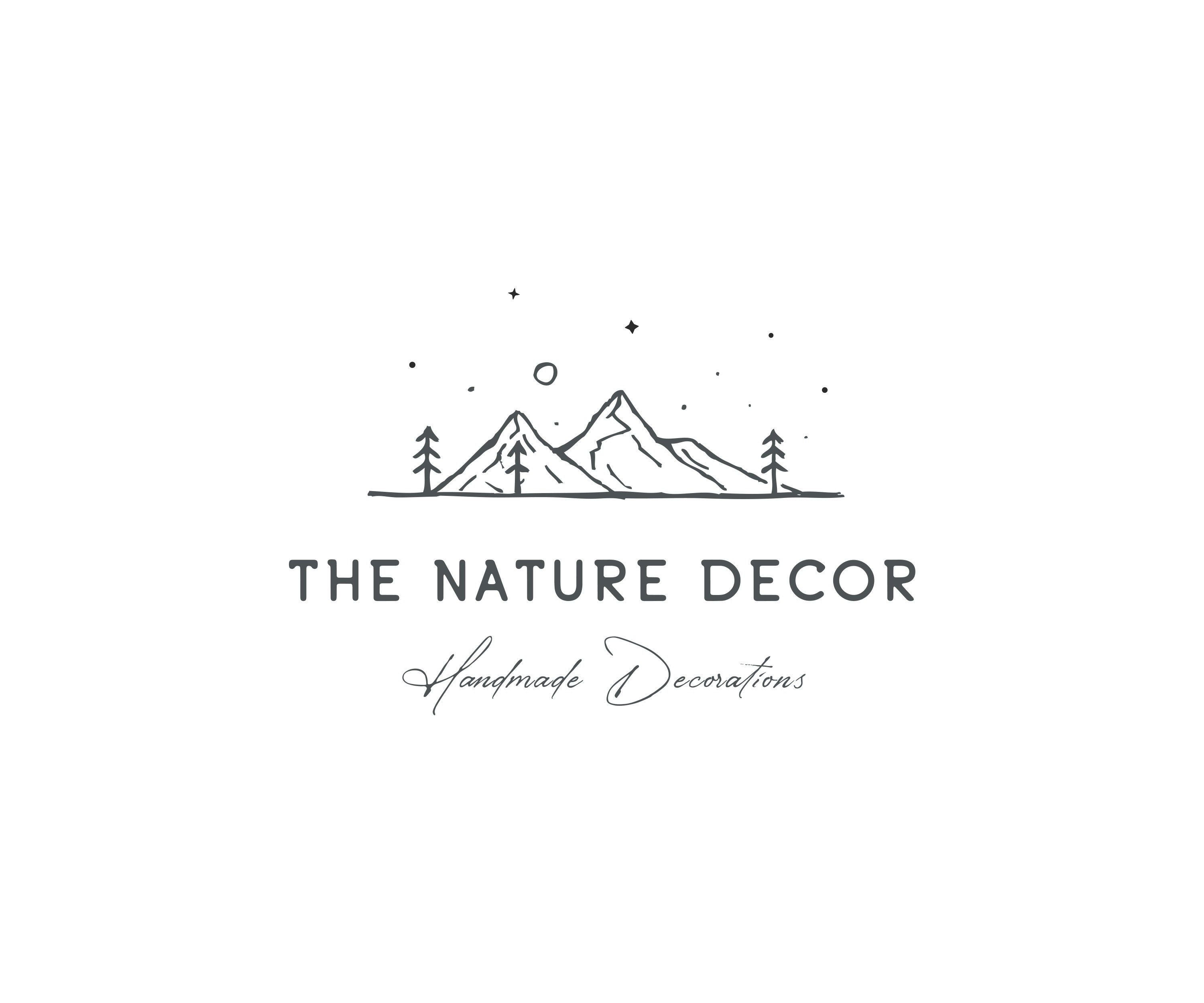 Premade HAND DRAWN Nature Logo Design - Premade Trees Logo - Rustic ...