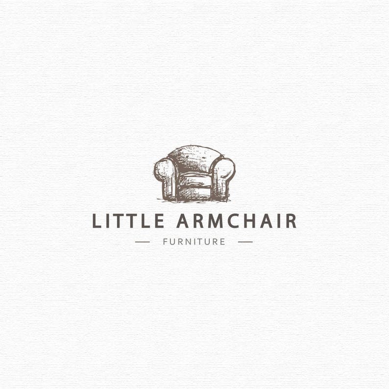 Hand Drawn Logo - Armchair Logo / Furniture Logo / Pre Made Logo ...