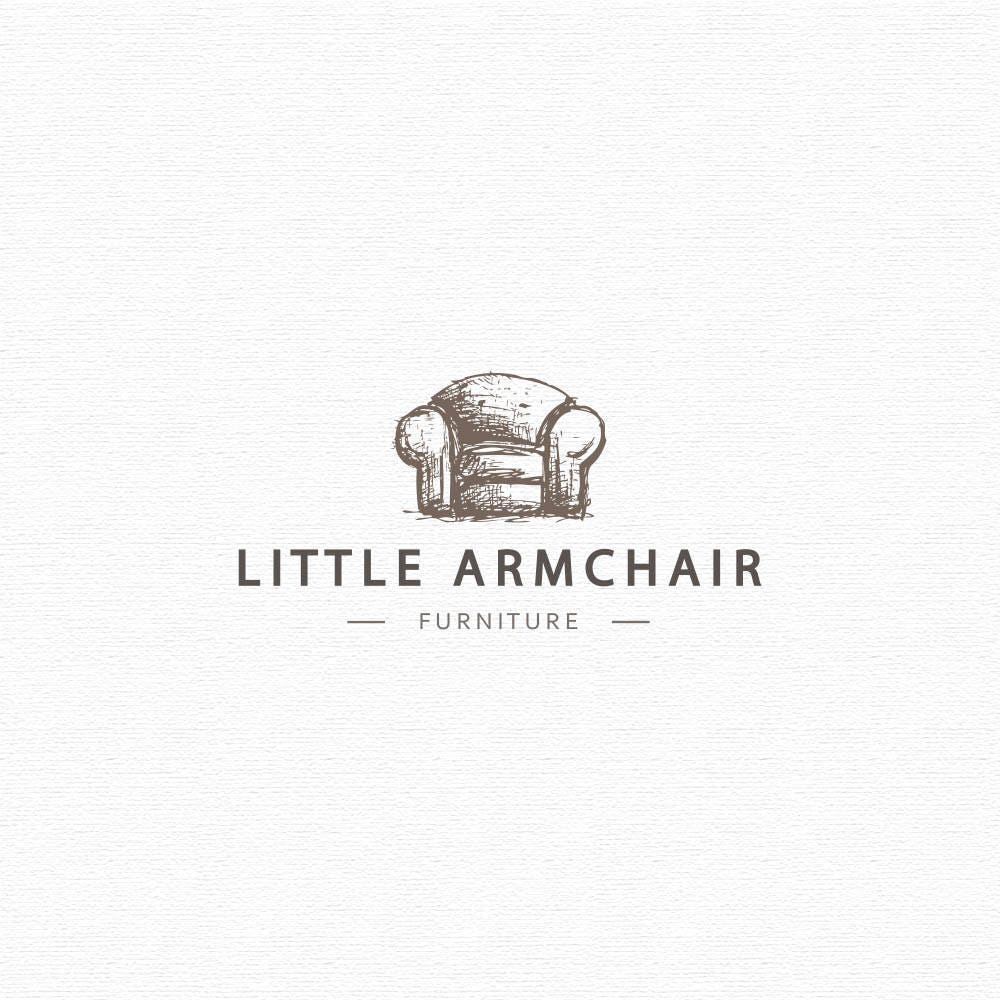 Hand Drawn Logo - Armchair Logo / Furniture Logo / Pre Made Logo ...