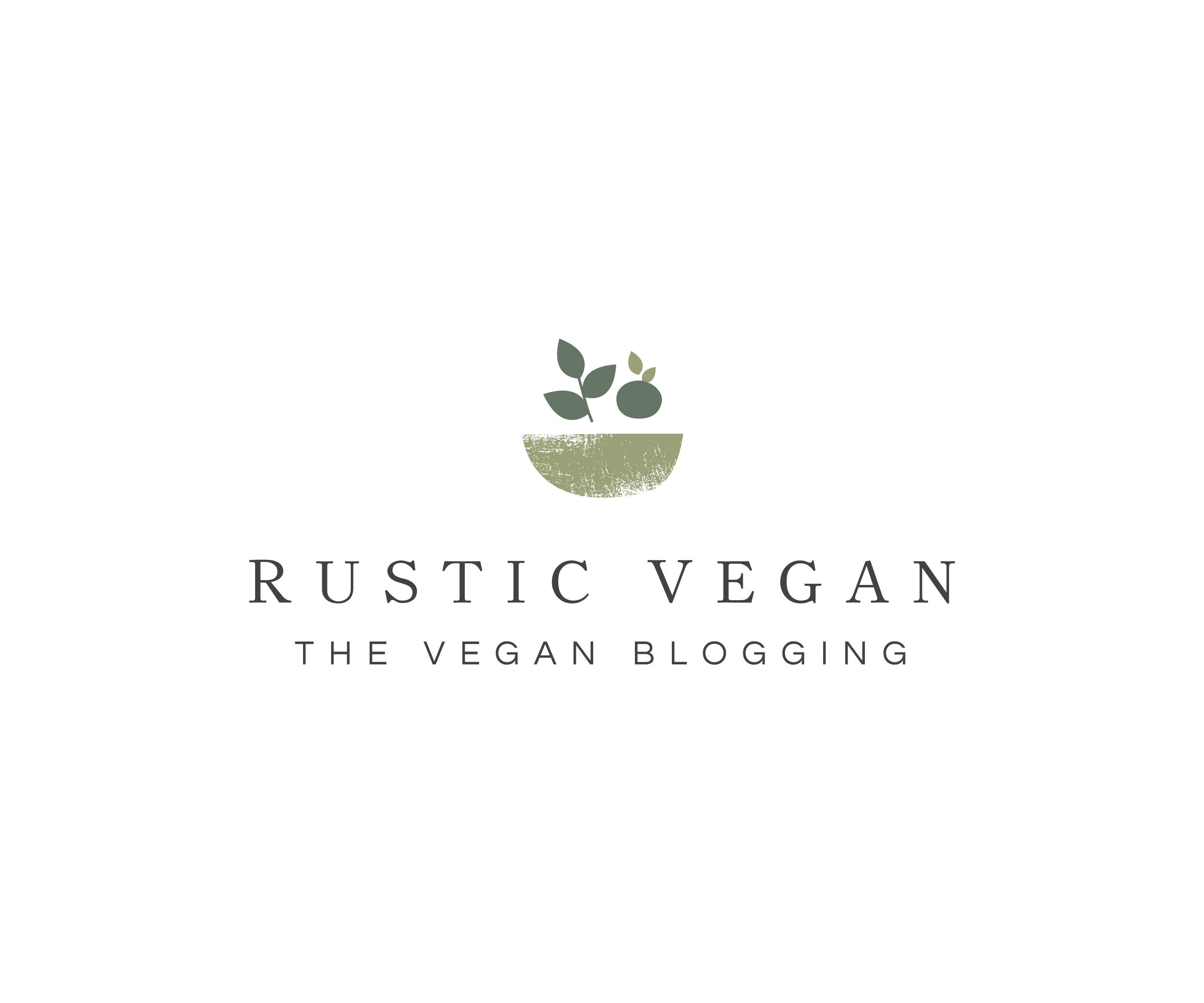 Minimalist Vegan Logo - Vegan Logo - Rustic Logo - Green Logo - Modern ...