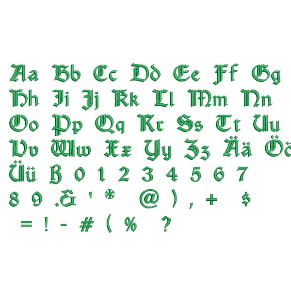 Machine Embroidery Designs German Font - Etsy