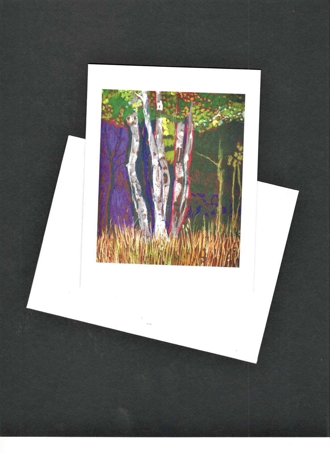 Aspen Tree Note Card: Flagstaff Snowbowl Pastel Art - Etsy