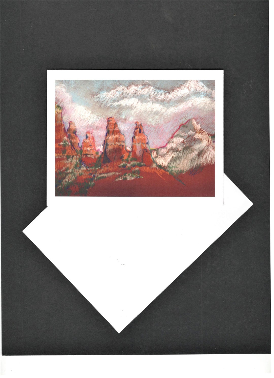 Sedona Arizona Note Cards, Two Nuns Red Rock Formation, Bell Rock ...