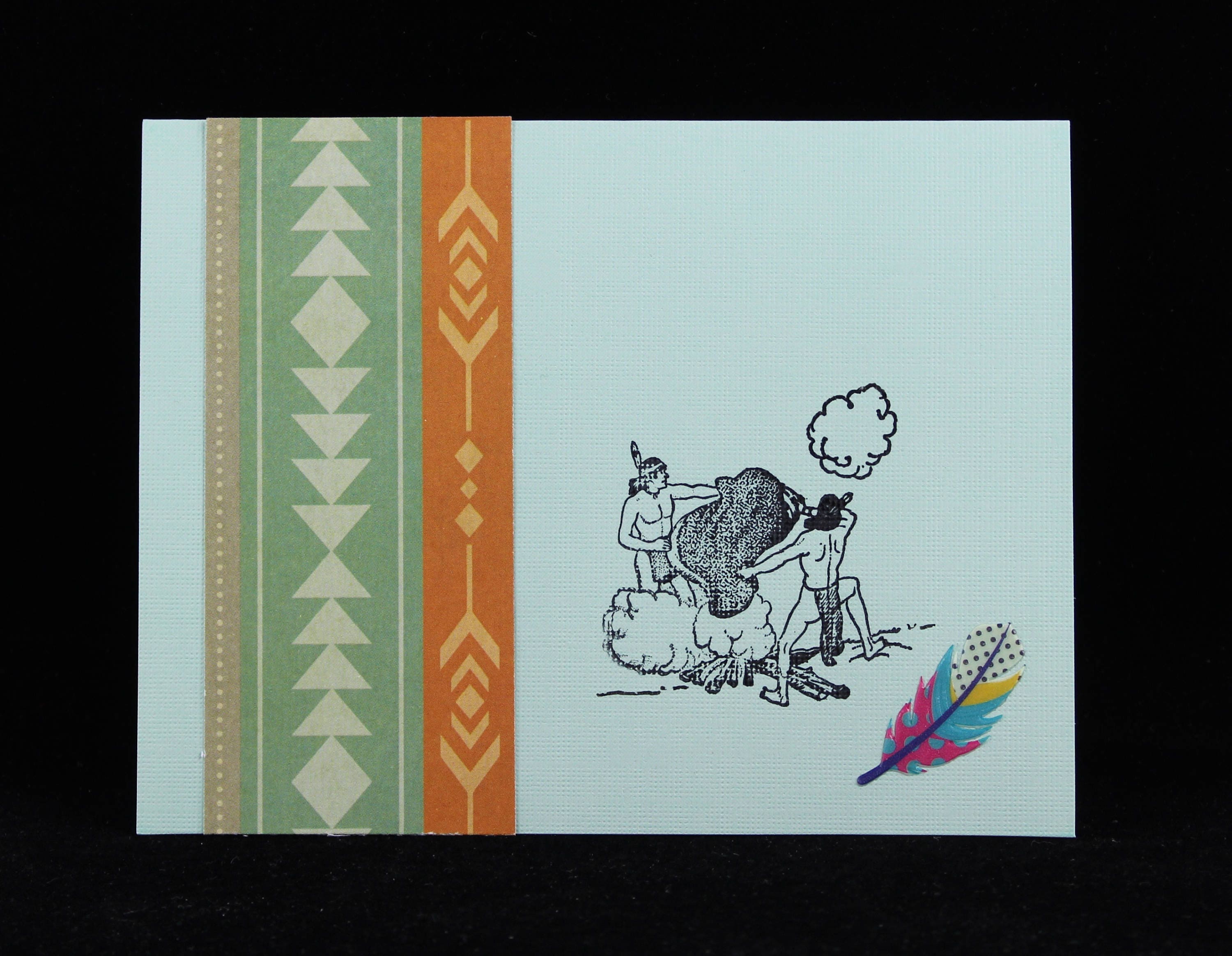 Smoke Signals Southwest Birthday Card, Western Indians on Handmade Card ...