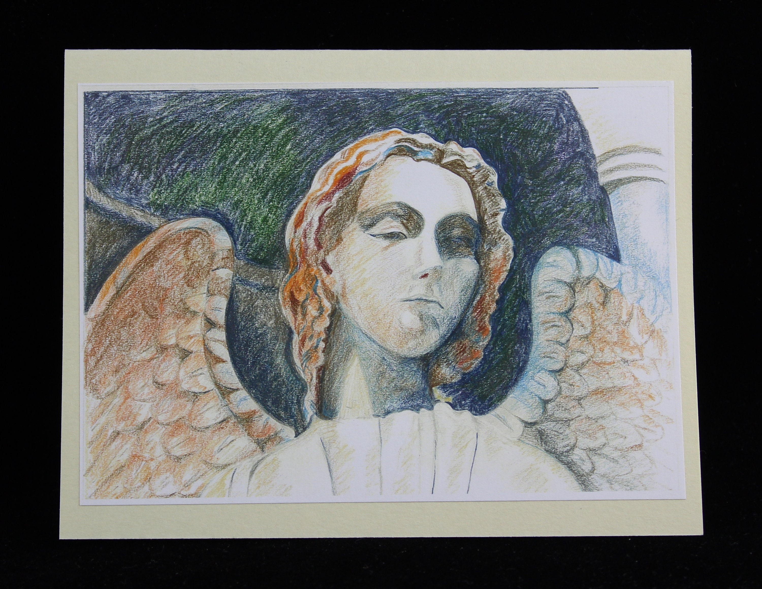 Angel Note Cards, Handmade Sympathy Art Cards From Drawings by Karlene ...