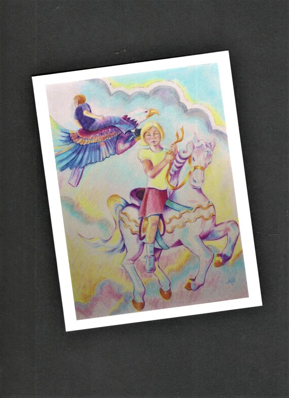 Merri-go-round Birthday Card Carousel Card From Colored - Etsy