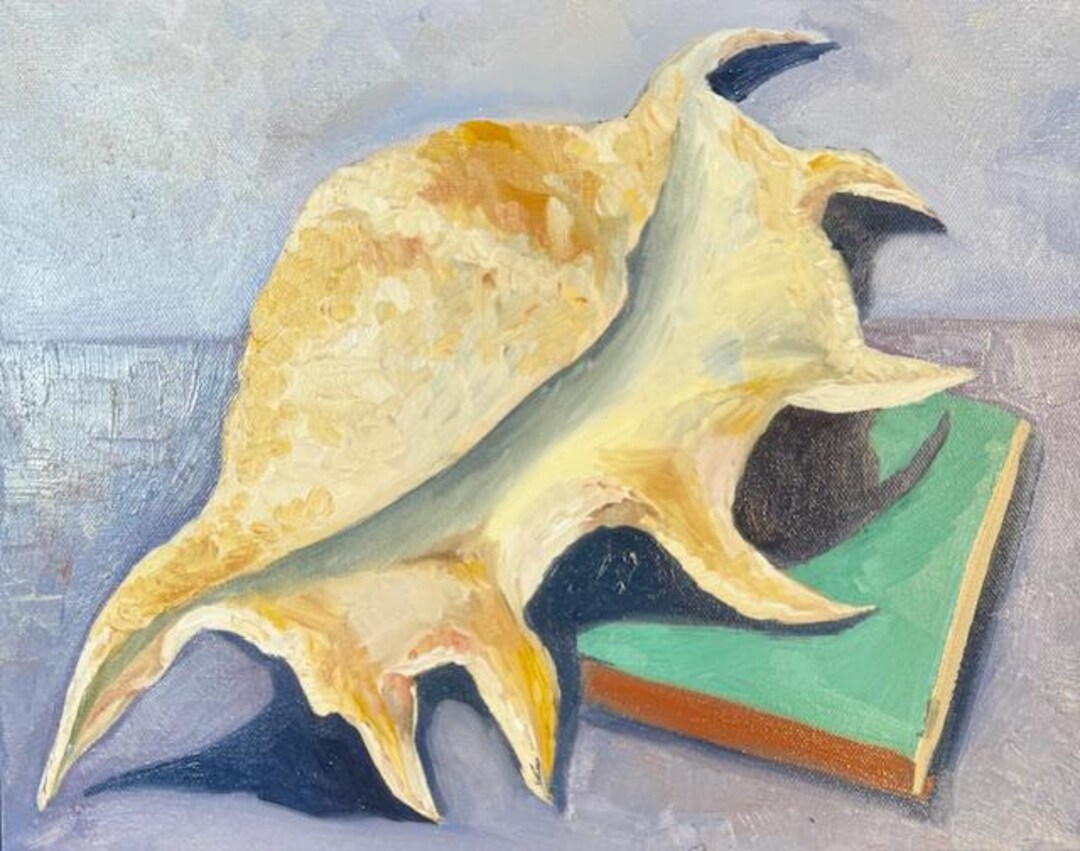 Conch Shell Original Oil Painting; Hawaiian Art; Beach Wall Art, Living ...