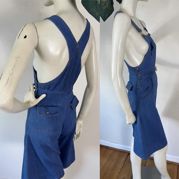 Rare Vintage 1970’s Justin Charles denim culotte over… - Gem