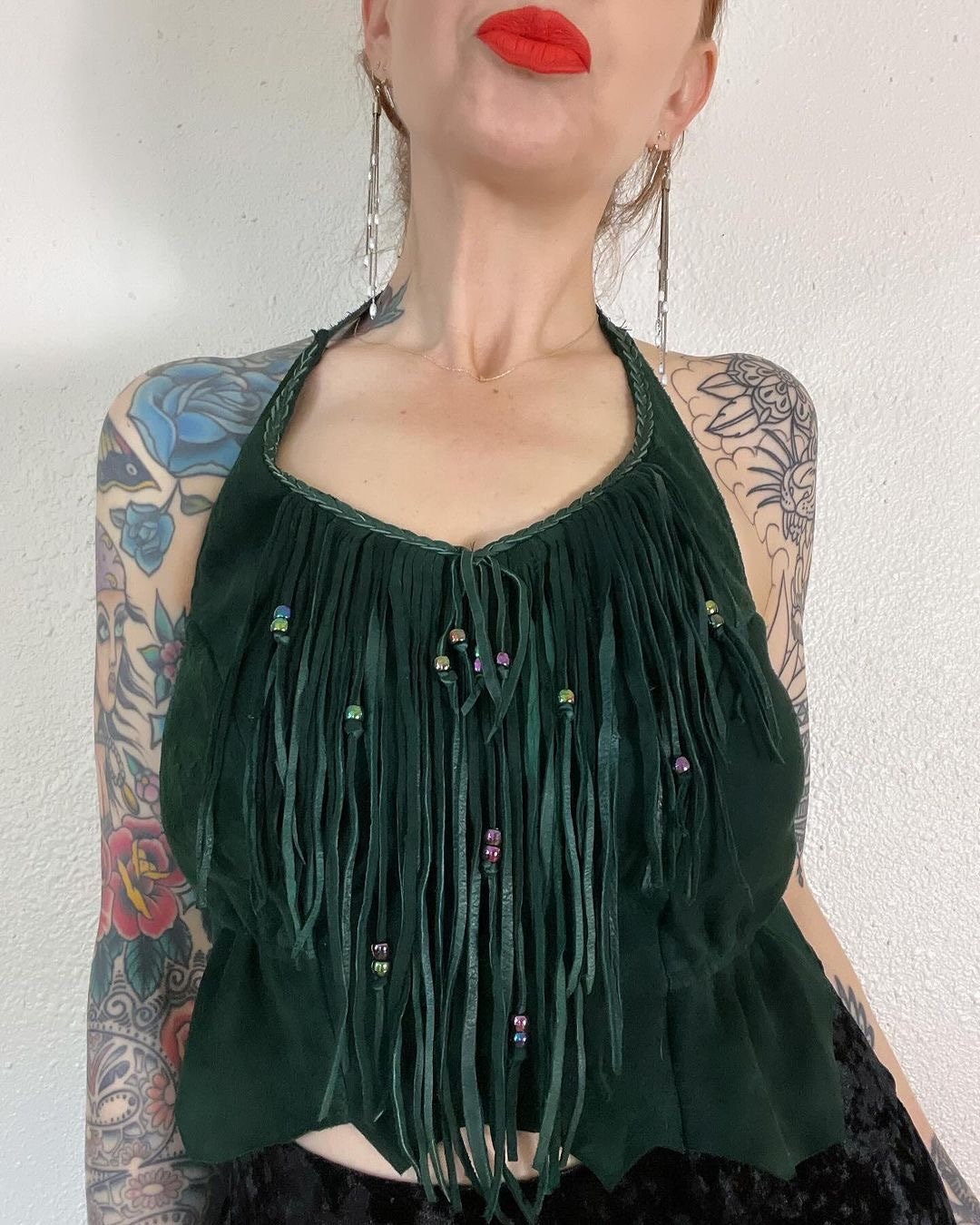 Vintage Late 1960’s/early 1970’s Rich Forest Green Buckskin Suede ...