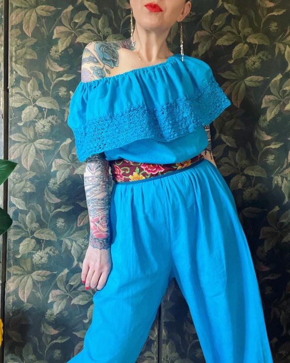 vintage 1970s rich turquoise - Gem