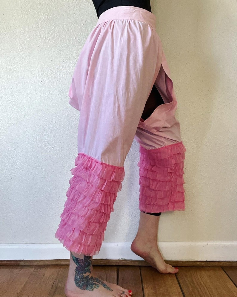 Antique Edwardian/victorian Bubblegum Pink Cotton Split Crotch - Etsy