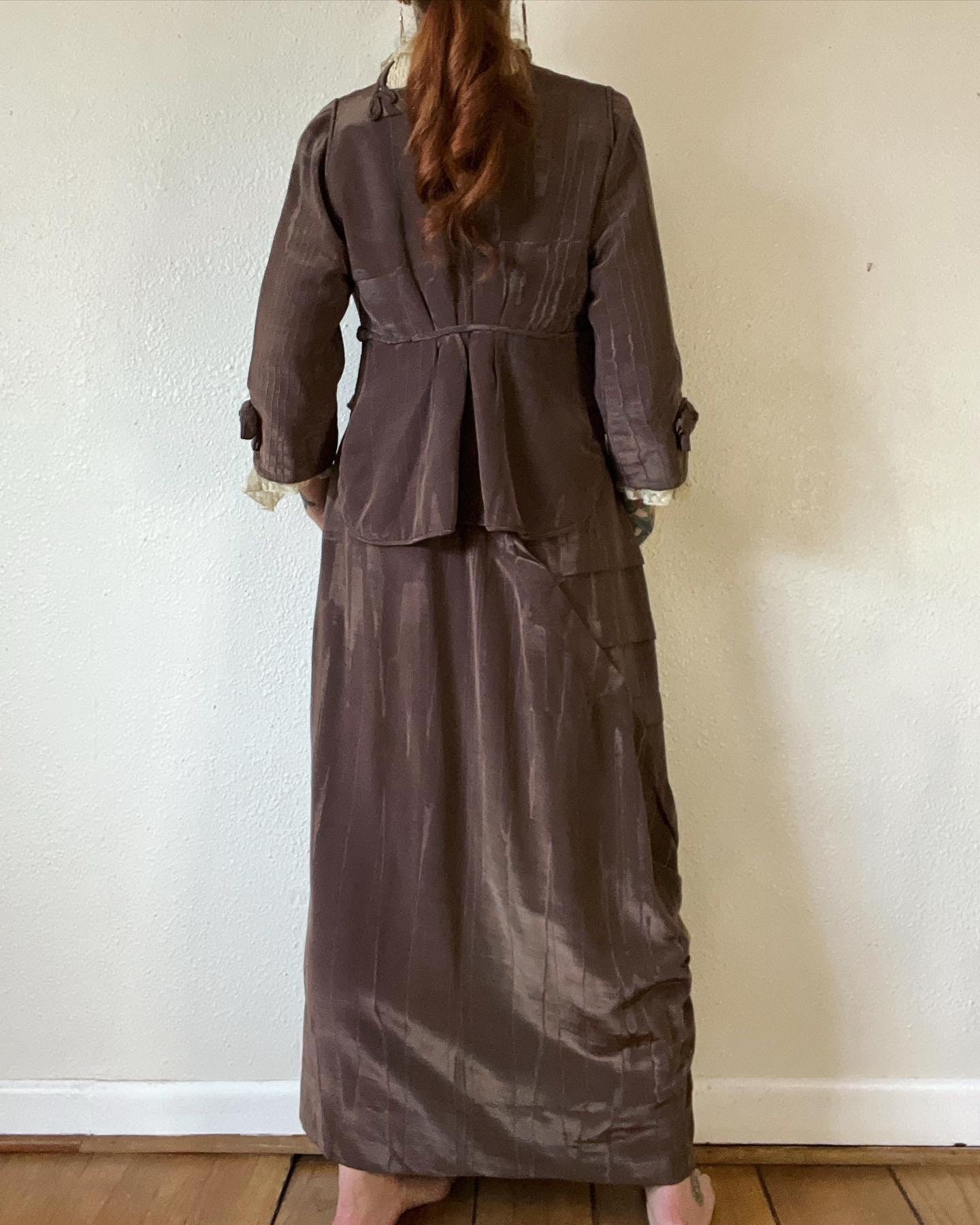 RARE Antique Late 1800’s/early 1900’s Dusty Grey Lavender Silk Moiré ...