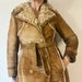 Vintage 1970’s Shades of Desert Tan Sheepskin Double Breasted Coat With ...