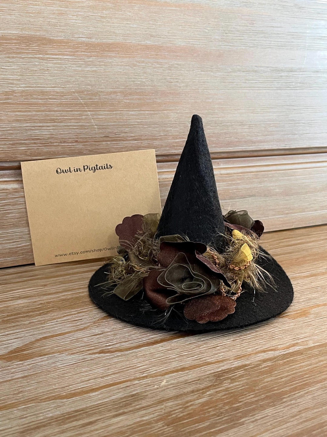 Mini Witch Hat Headband / Fascinator Black Witch Hat / Baby Halloween ...