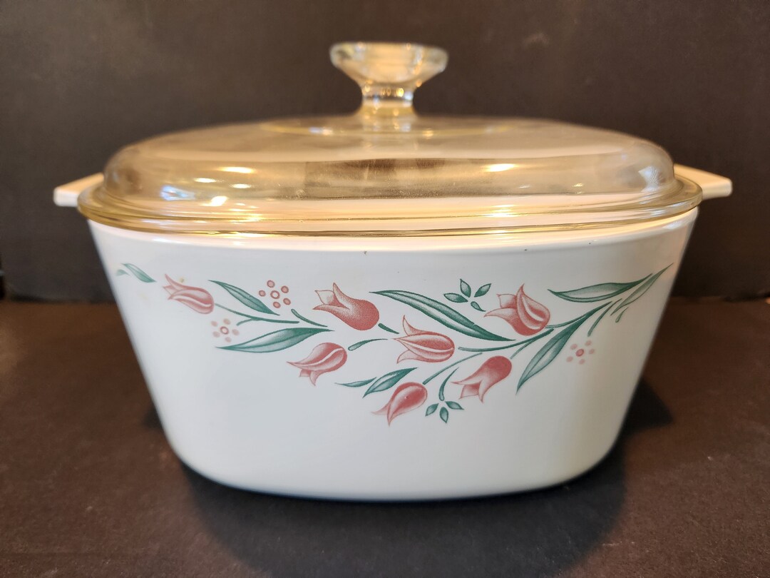 Vintage Corning Ware Rosemarie 3 Liter Pyroceram Casserole With Lid ...