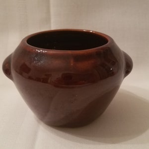 Vintage Little Brown Crock Open Sugar Bowl or Succulent Planter USA - Etsy