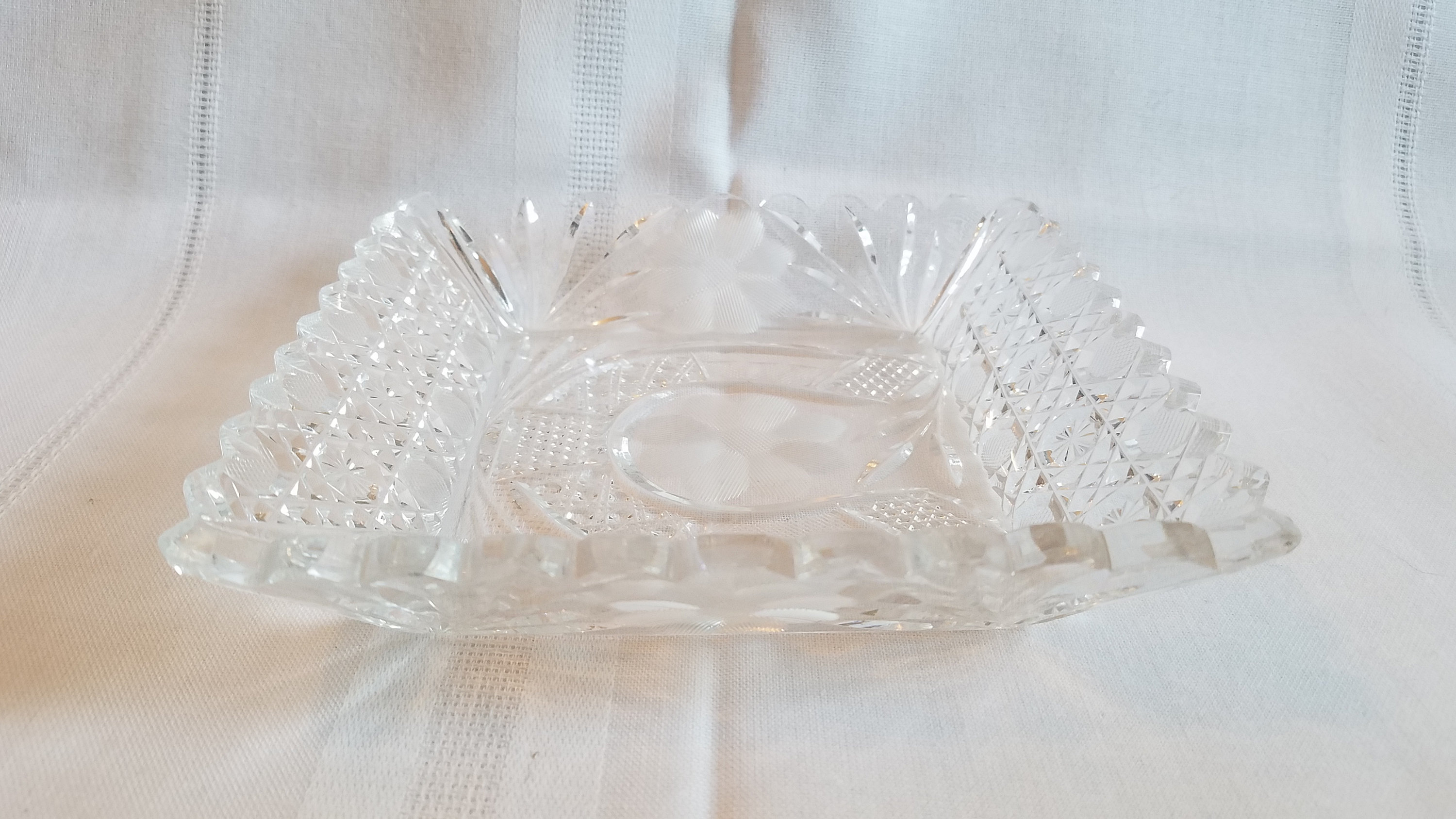 Vintage Small Clear Glass Tray Featuring a Horseshoe and | Etsy
