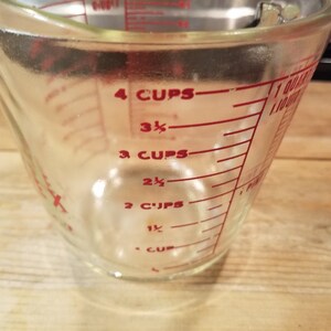 Vintage PYREX 4 Cup 1 Quart Closed Handle Measuring Cup - Etsy