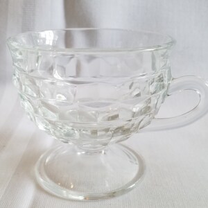 Set of 4 Vintage Whitehall Crystal Snack Sets ~ Round Glass Snack Plate ...