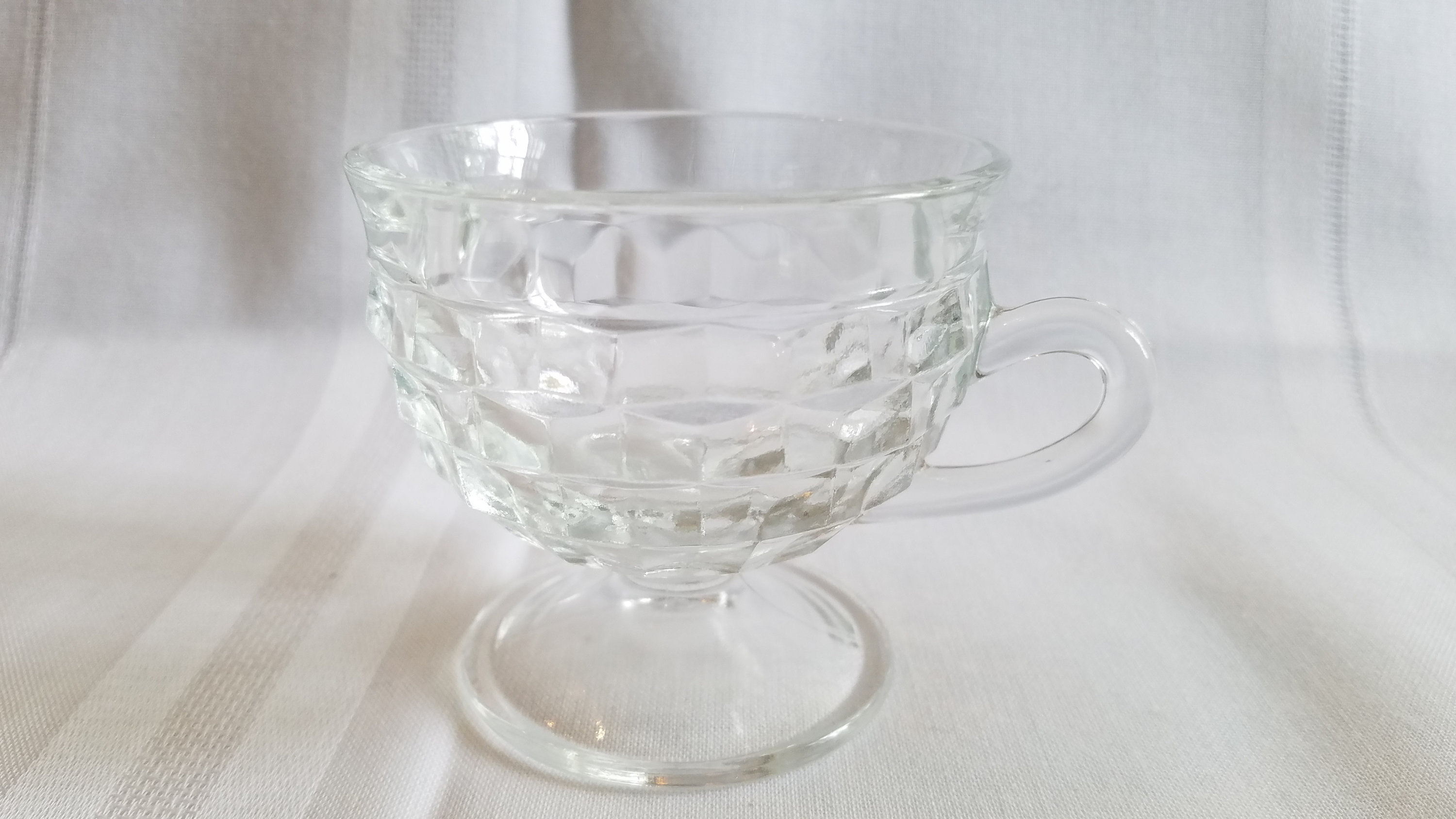 Set of 4 Vintage Whitehall Crystal Snack Sets Round Glass - Etsy