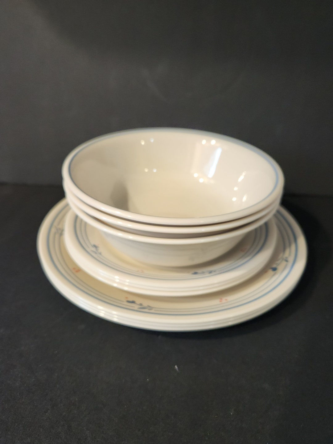 Vintage Corelle Country Violets Dinnerware Set: 9-piece Service for 3 ...