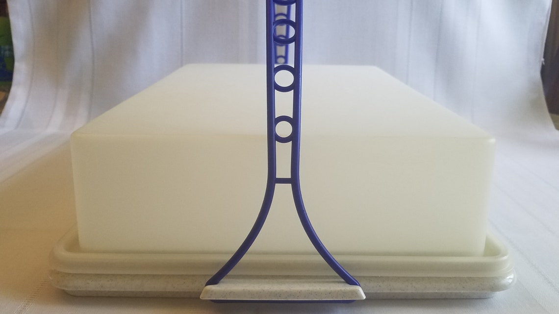 Vintage Tupperware Rectangular Cake Taker With Blue Strap | Etsy