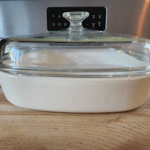 Vintage Corning Ware Pyroceram Beige 10 Inch Covered Casserole Dish A ...