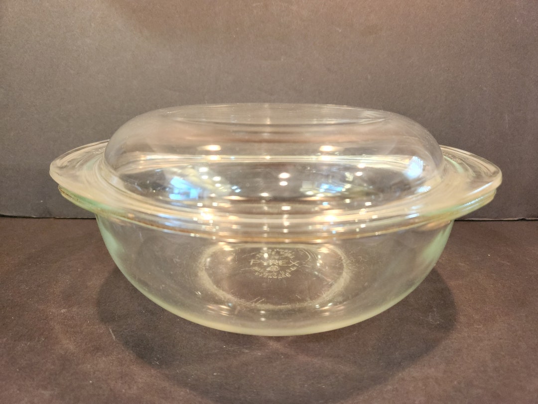 Vintage Pyrex Clear Round Casserole Dish With Lid (1 1/2 Quart) - Etsy